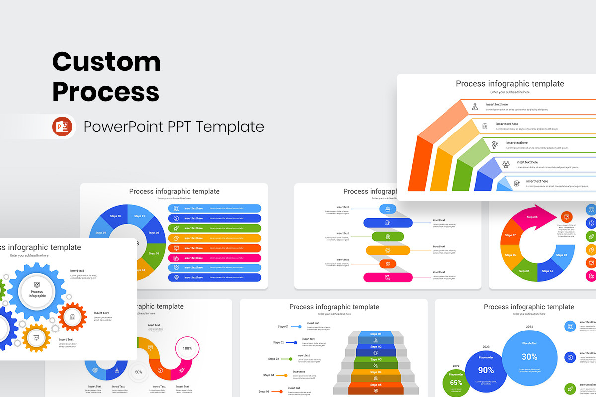 Custom Process PowerPoint Template | Nulivo Market